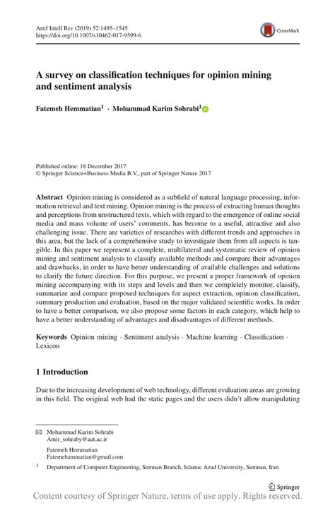 A Survey On Classification Techniques For Opinion Mining And Sentiment Analysis