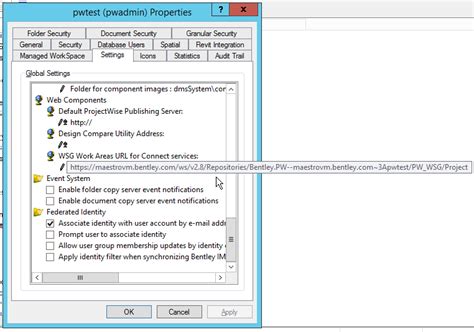 Adding Work Area Connections To Projectwise Web