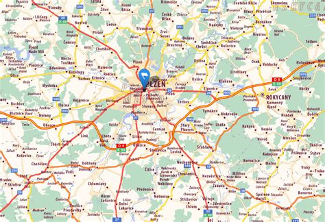 Plzen Map Czech Republic
