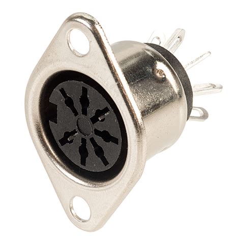 Rean Nys326 7 Pin Chassis Mount Din Socket Rapid Electronics