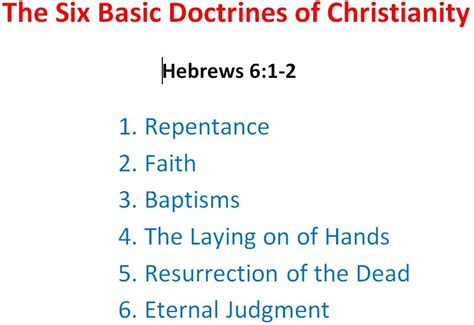The Six Basic Doctrines Of Christianity Get Amazing Insights From The