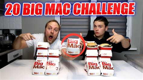 Mcdonalds 20 Big Mac Challenge Na Czas Youtube
