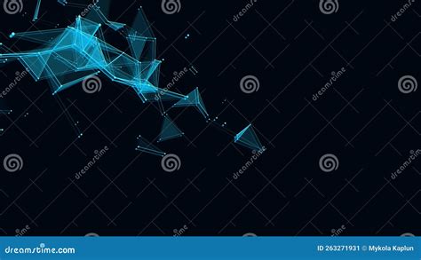 Business Futuristic Backdrop Network Connection Structure Cyberspace With Moving Particles