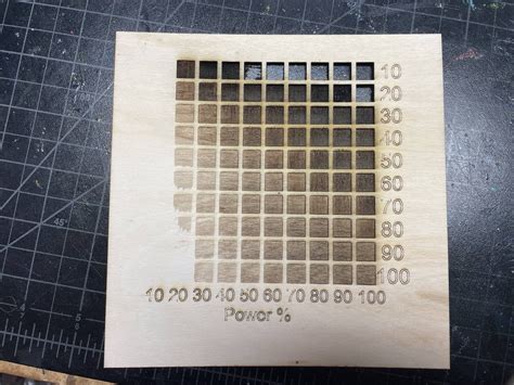 Xtool D1lightburn Test Grid No Output At 10 Power More In