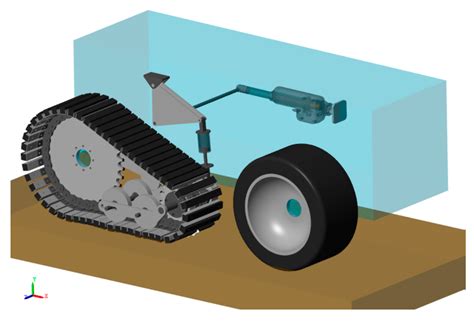 Machines Free Full Text Multibody Modeling Of A New Wheel Track Reconfigurable Locomotion