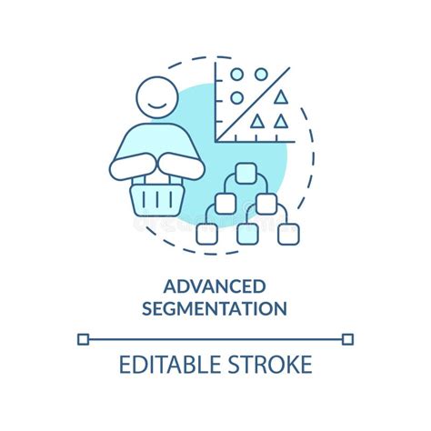 Advanced Segmentation Turquoise Concept Icon Stock Vector Illustration Of Brand Relationship