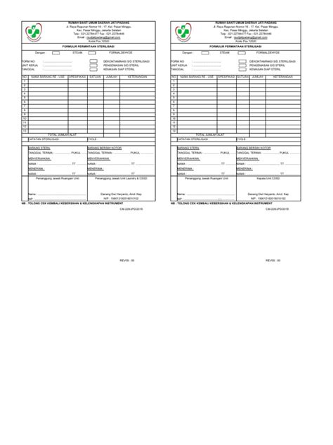 form cssd pdf