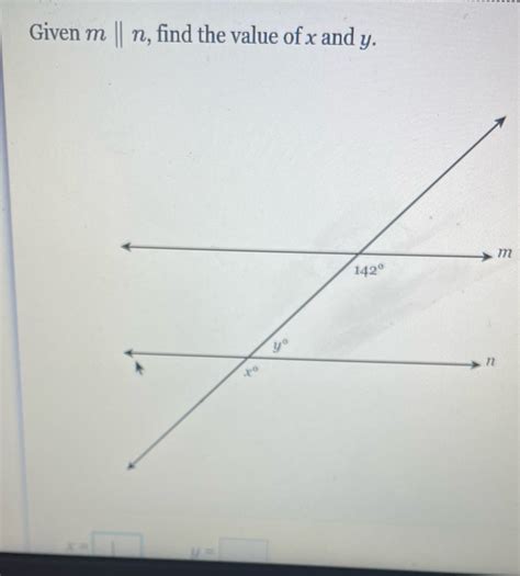 Solved Given M N Find The Value Of X And Y Given M N Find The Value Of Course Hero
