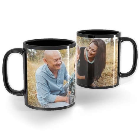 Black 11oz And 15oz Mugs Black Ceramic Photo Mug 11oz Full Photo