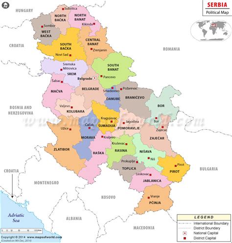 Serbia Map Europe Serbia Political Map
