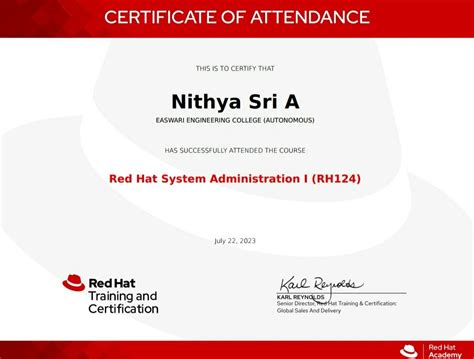 Nithya Sri A On Linkedin Redhat Systemadministration Linux Certification Itskills