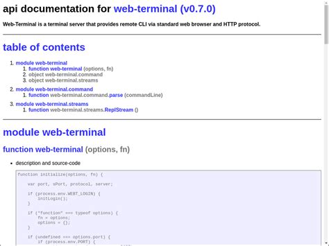 Github Npmdocnode Npmdoc Web Terminal