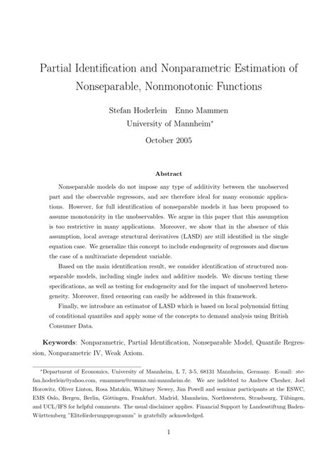 pdf partial identification and nonparametric estimation of