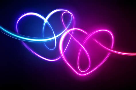 Heart Shape Neon Light Motion Effect Vector Illustration 42058850 Vector Art At Vecteezy