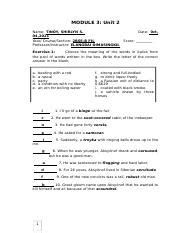 MODULE3 UNIT2 EXERCISES ACTIVITIES.docx - MODULE 3: Unit 2 Name: MANTAWIL SITTIE IRA C. 03-25-21 ...