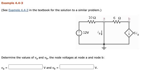 Solved Determine The Values Of Va And Vb The Node Voltages Chegg Com