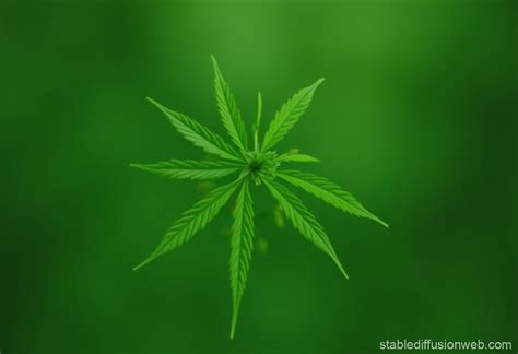 Curved Cannabis Stem Stable Diffusion Online