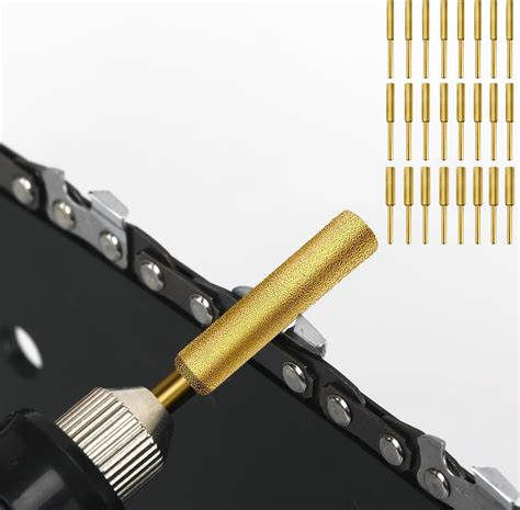 120 Pcs Diamond Chainsaw Sharpener Stones Bits High Hardness Chainsaw Sharpening