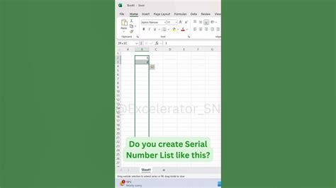 Create Number Series Exceleratorsn Excel Exceltips Exceltutorial Exceltricks Short