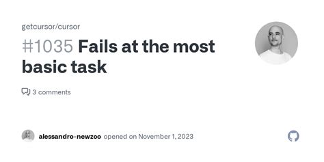 Fails At The Most Basic Task · Issue 1035 · Getcursorcursor · Github