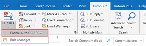 how to automatically bcc all emails you send in outlook