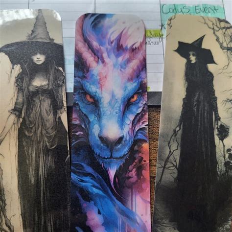 Witchy Bookmarks Library Bookmark Cat Book Mark Landscape Bookmark