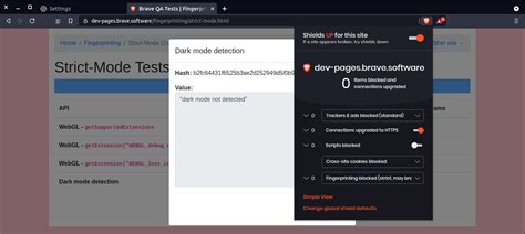 Fingerprinting V3 Dark Mode Detection · Issue 15265 · Bravebrave