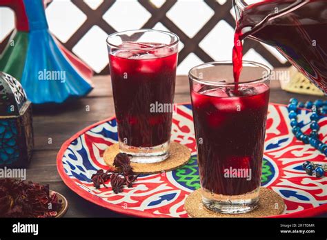 Middle Eastern Popular Hibiscus Drink Or Karkadeh It Is Traditional
