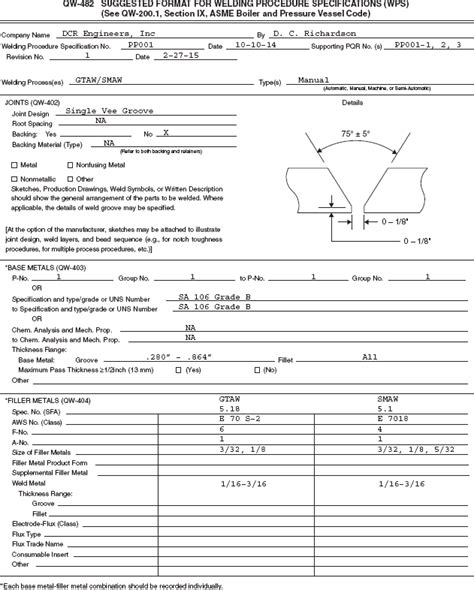 Welding Procedure Specification Pdf Construction Welding 57 Off