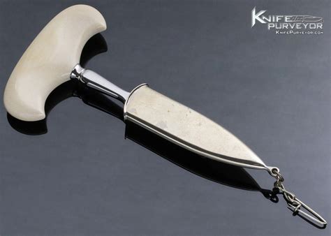 Buster Warenski Custom Knife Mammoth Push Dagger With Scabbard Knife