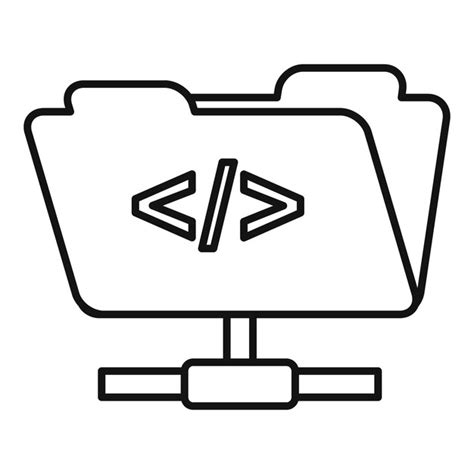 Premium Vector Network Folder Icon Outline Network Folder Vector Icon For Web Design Isolated