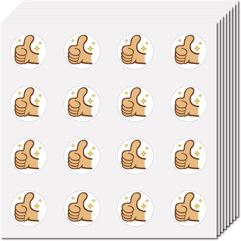 128pcs Give The Thumbs Up Small Stickers Decal Self Adhesive Plastic