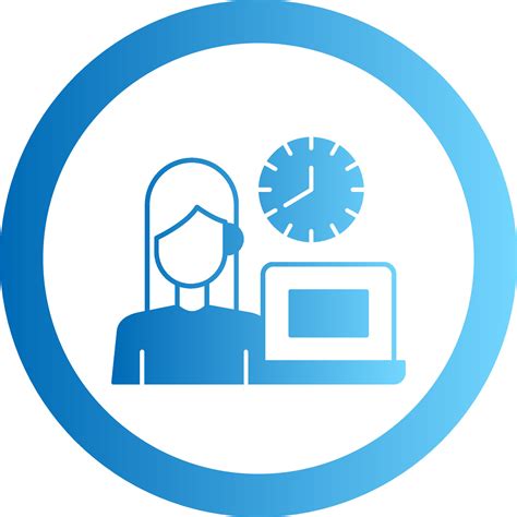 Working Hours Gradient Circle Icon 47498432 Vector Art At Vecteezy