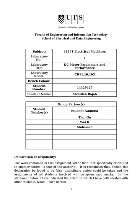 Lab EM Some Tutorial Notes Faculty Of Engineering And Information Technology Babe Of