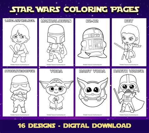 Star Wars Characters Coloring Pages 2025