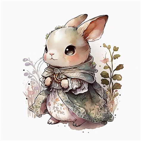 Premium Photo Cute Little Bunny Kawaii