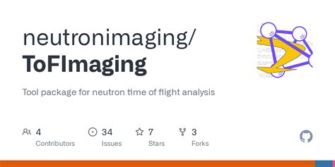 GitHub Neutronimaging ToFImaging Tool Package For Neutron Time Of Flight Analysis