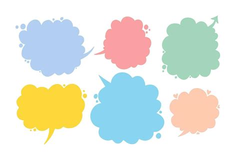 Hand Drawn Speech Bubble Vector Set Various Shape Call Out Shape