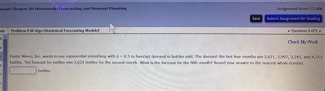 solved ment chapter 09 homework forecasting and demand