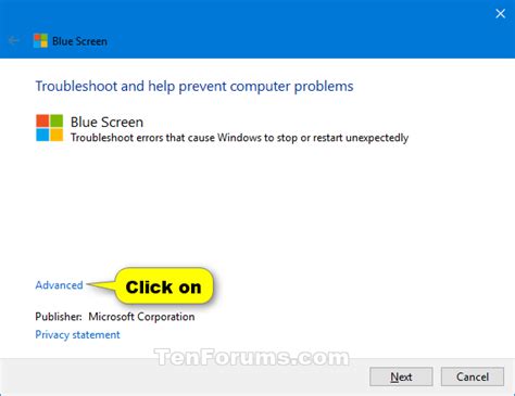 Run Bsod Error Troubleshooter In Windows 10 Tutorials