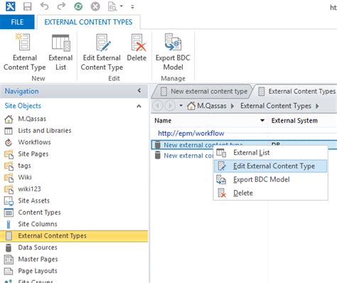 How To Change The External Content Type Of A List SharePoint Stack Exchange
