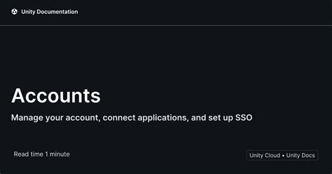 accounts unity cloud unity docs