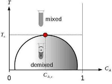 Schematic Phase Diagram Of A Binary Mixture Of Liquids A And B With An Download Scientific