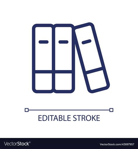 Messy Bookshelf Pixel Perfect Linear Ui Icon Vector Image