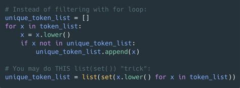Example Of A Pythonic Way Of Writing Code Task Filter Out