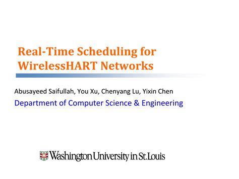 Ppt Real Time Scheduling For Wirelesshart Networks Powerpoint