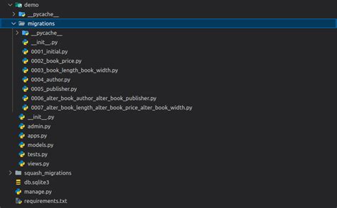 django squashing database migrations files geeksforgeeks