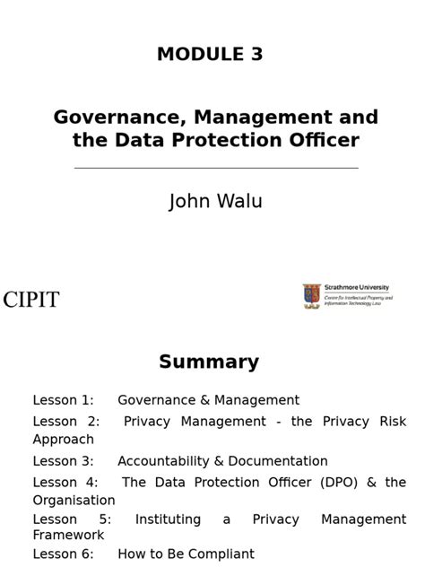 module 3 data privacy governance pdf privacy computer security