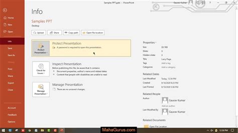 How To Lock Powerpoint Presentation From Editing Protect Powerpoint Presentation Tutorial