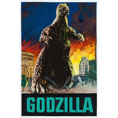 Godzilla 1954 Promotional Movie Poster Hd Fine Art Print On Premium